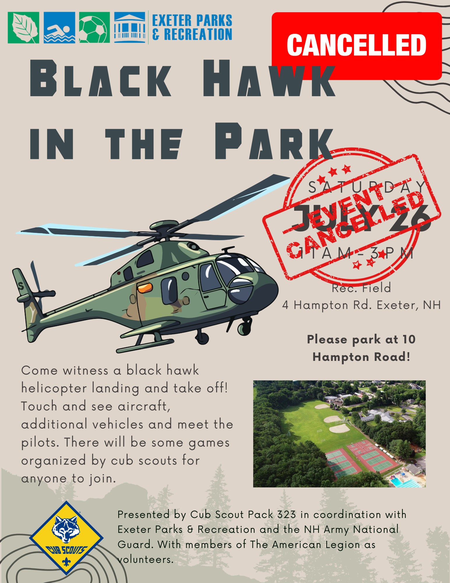 **CANCELLED** - Black Hawk in the Park | Town of Exeter New Hampshire ...