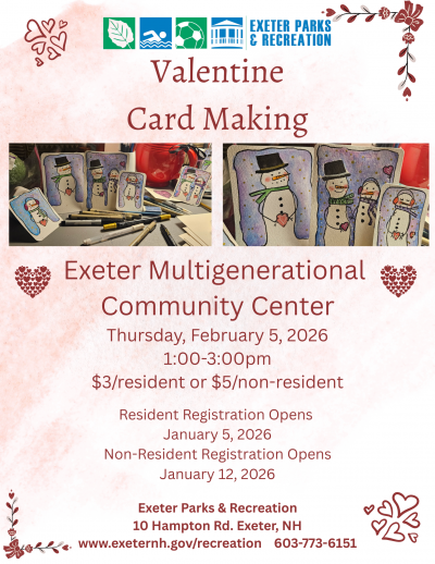 Valentine Card Making | Town of Exeter New Hampshire Official Website