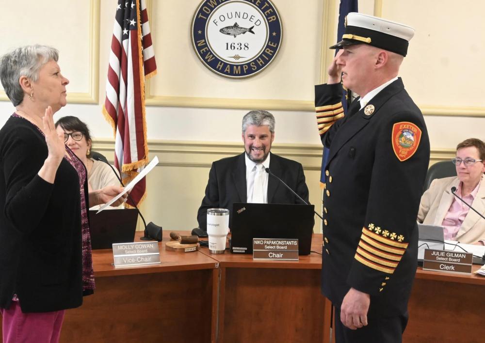 New Fire Chief Justin Pizon Sworn In | Town of Exeter New Hampshire ...