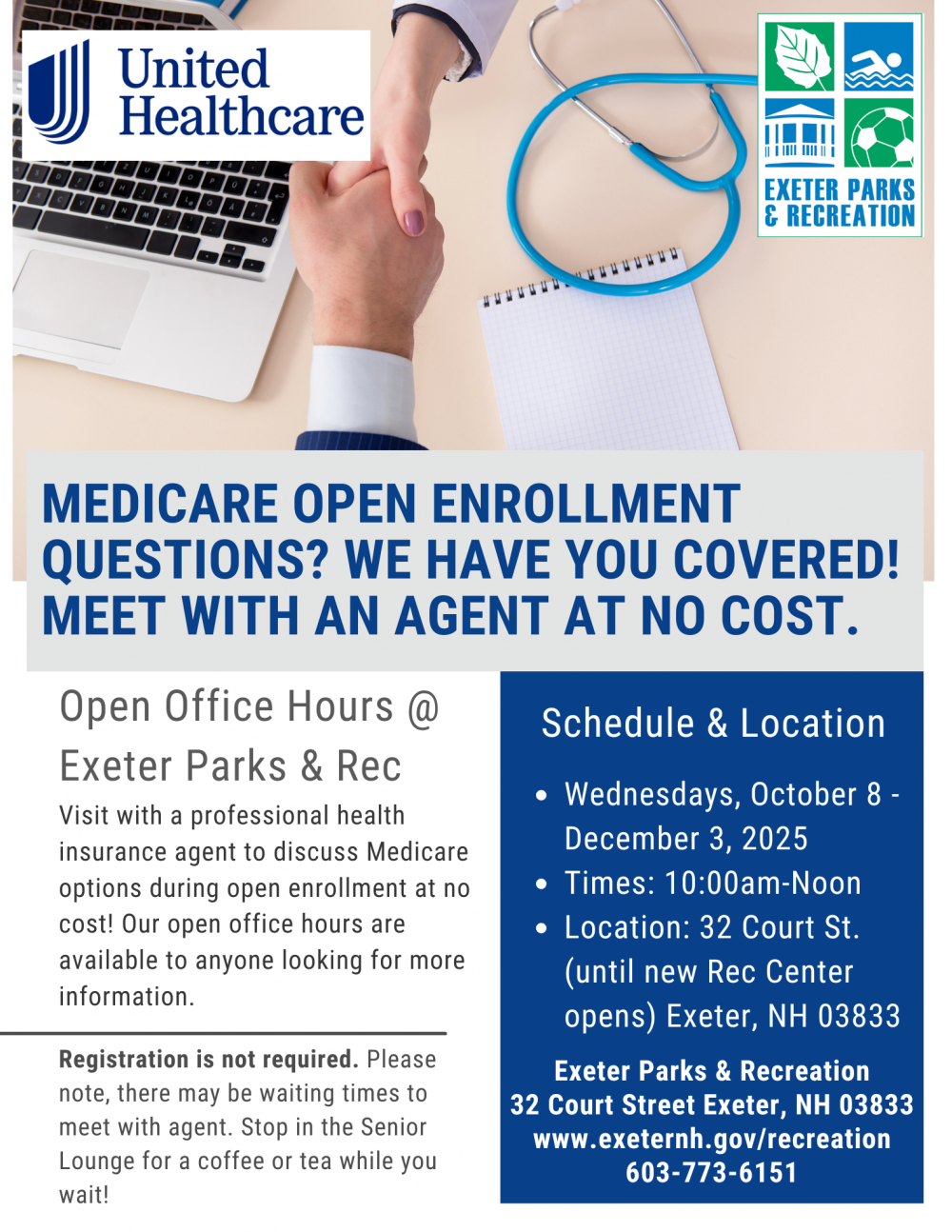 2025 Medicare Open Enrollment Office Hours | Town of Exeter New ...